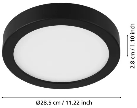 Eglo 901014 - LED Stropní svítidlo se senzorem FUEVA LED/20,5W/230V černá