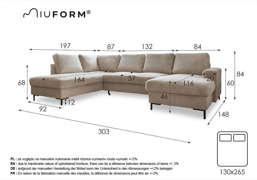 Zelená sametová rozkládací pohovka do "U" Miuform Lofty Lilly, levý roh