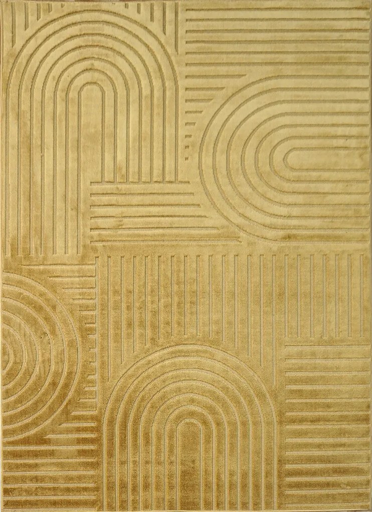 BE Koberec Zen Garden Collection 2405 YELLOW - žlutý obdélníkový Rozměr: 60x100 cm