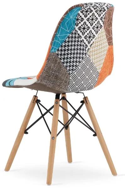 Jídelní židle PATCHWORK Alex 4 ks - skandinávský styl