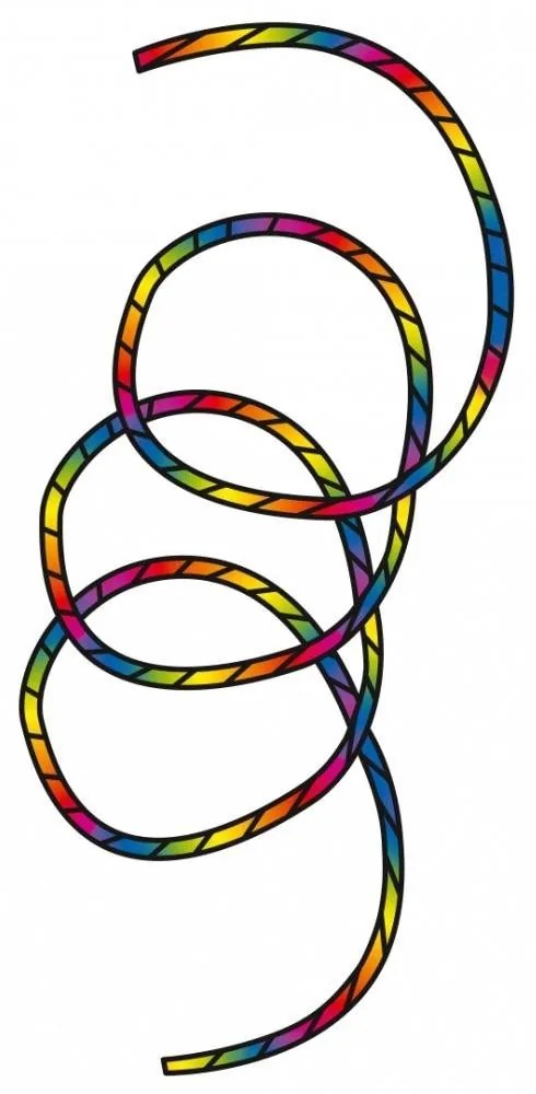 Stuha invento tube tail rainbow spiral 24 m