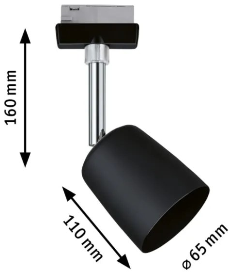 Paulmann 96926 Cover, spot pro Urail system, max. 1x10W GU10, matná černá