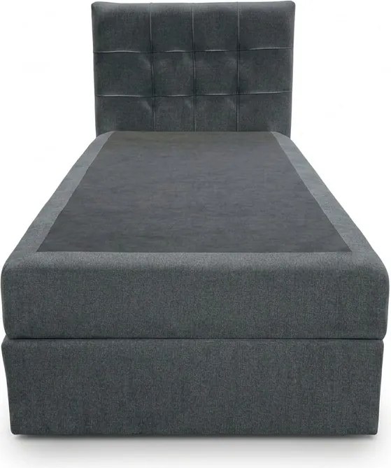 Čalouněná postel boxspring DIRELIS VIBE 90x200 cm tmavě šedá Matrace: Matrace Bonell pružinová