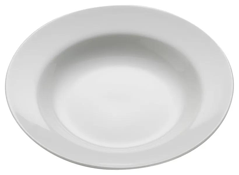 Bílý porcelánový talíř na polévku Maxwell &amp; Williams Basic Bistro, ø 22,5 cm
