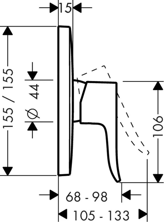 Hansgrohe Metris New, sprchová baterie pod omítku, chromová, 31456000