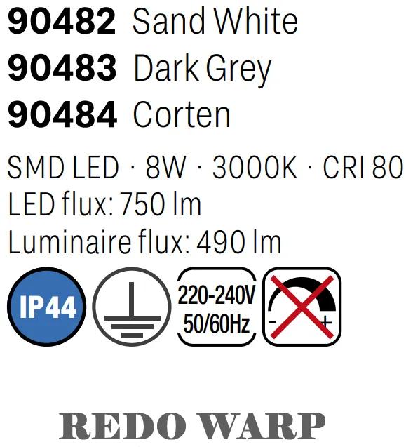 Venkovní nástěnné světlo Redo Warp 90482/LED 8W