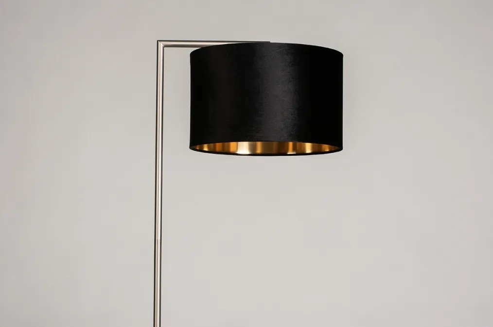 Stojací designová lampa Pallas Black and Gold Steel