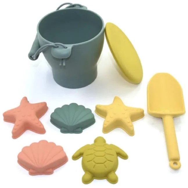 Sada na písek ob designs silikonový plážový set hraček