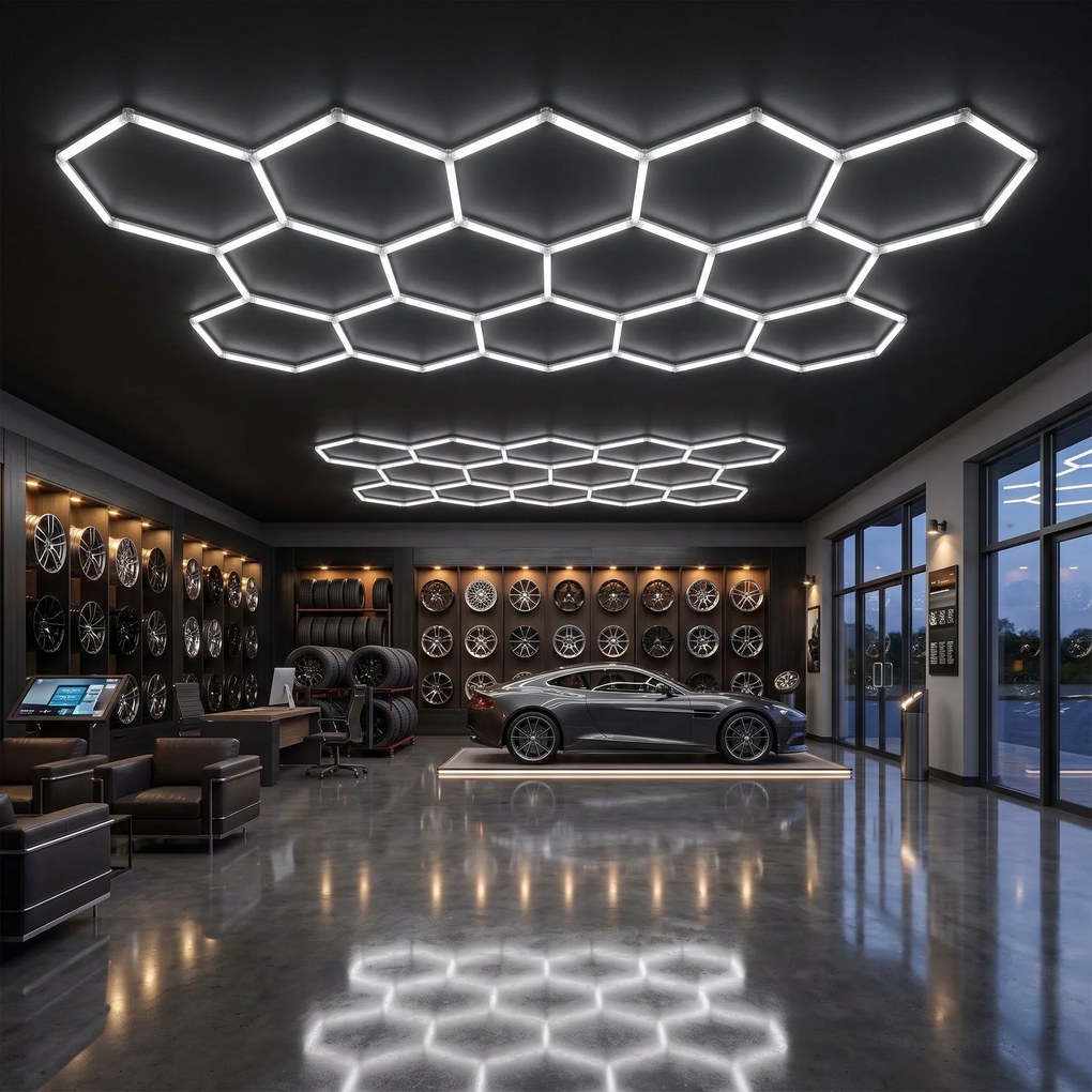 Toolight Toolight, LED stropní svítidlo HEXAGON, JNH052-H, bílá, OSW-56244