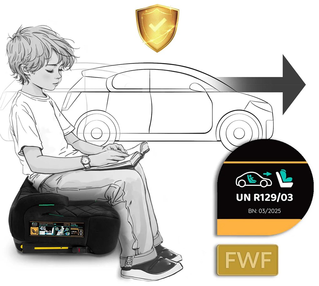 Autosedačka Isofix pro děti 22-36 kg Louis Nukido 710200