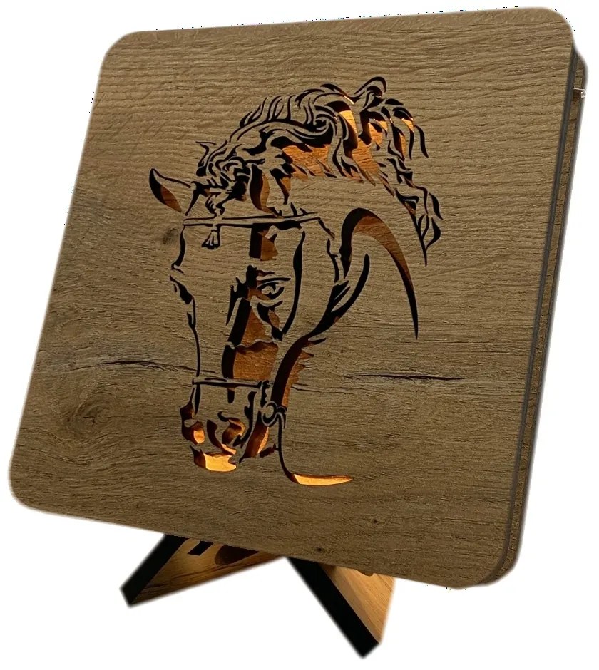 Li-Go "Hlava koníka" lampa 19x19cm provedení povrchu: jedle