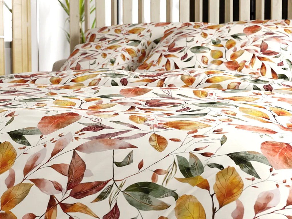 Povlečení z mikrovlákna AUTUMN LEAVES barevné Rozměr povlečení: 2 ks 70 x 90 cm | 200 x 220 cm