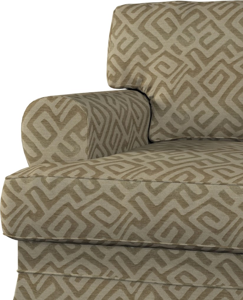 Potah na křeslo IKEA Ekeskog barva béžová látka pletený vzor, vzorované