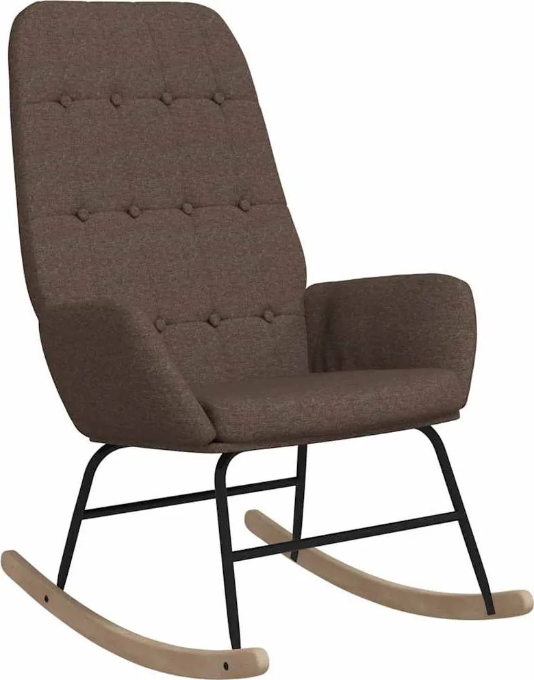 Houpací křeslo taupe textil 341262