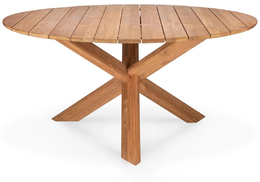 Ethnicraft designové zahradní stoly Teak Circle Outdoor Dining Table (163 cm)