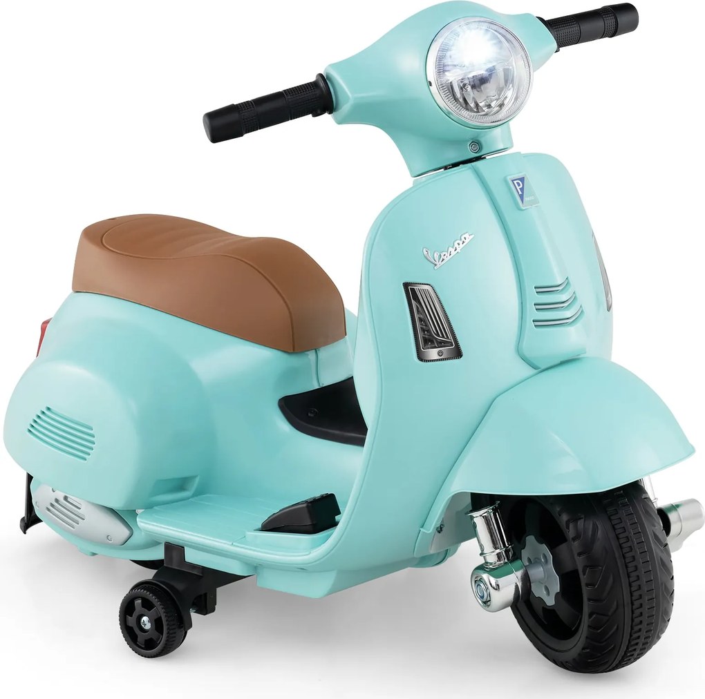 Costway Licencovaná dětská elektrická motorka Vespa 6 V bateriový motocykl