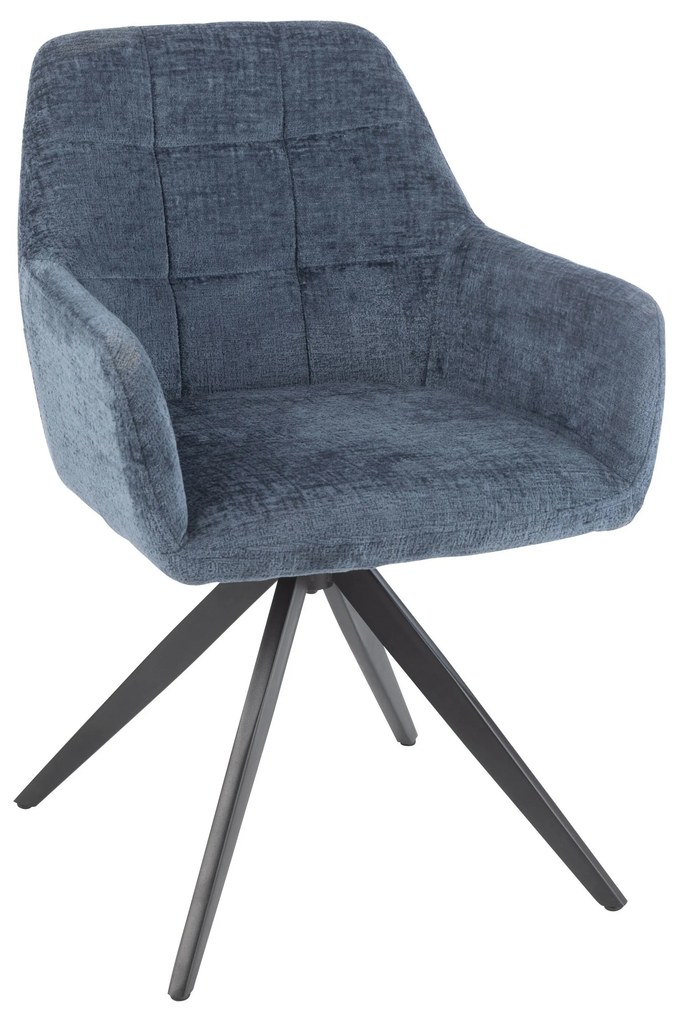 Modrá jídelní židle Louna - 56*58*85 cm