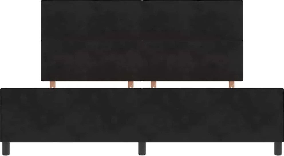 Postel s boxspringem s čelo Černá 200 x 200 cm samet 3344965