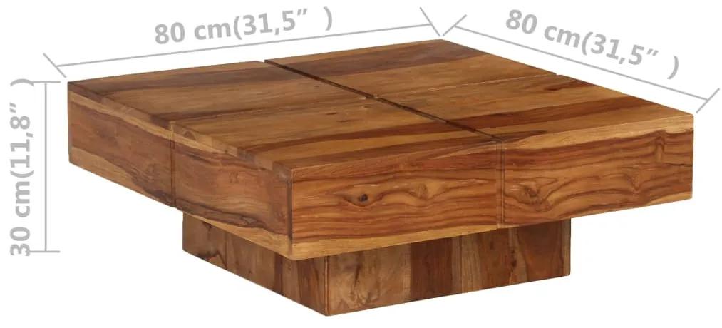 vidaXL Konferenční stolek 80 x 80 x 30 cm masivní akáciové dřevo