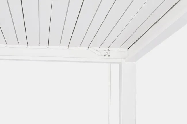 BIZZOTTO Bílá hliníková pergola s uzavíracími lamelami OCEAN 3,6x6 m 0795785