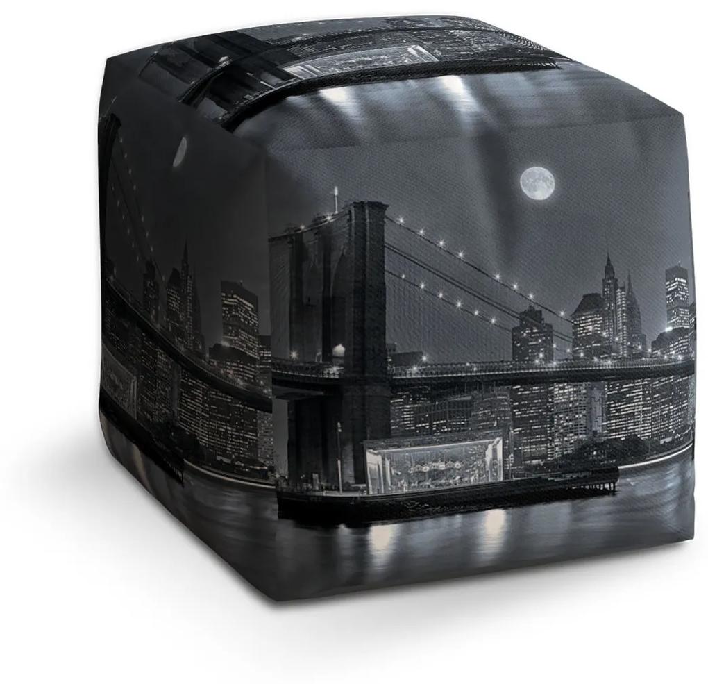 Sablio Taburet Cube Noční New York 2: 40x40x40 cm