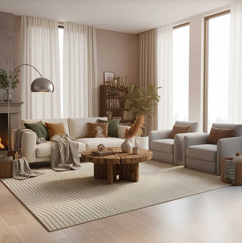 TZ Béžový obdélníkový geometrický koberec Strado Polo Path Camel se vzorem pruhů Rozměr: 160x230 cm