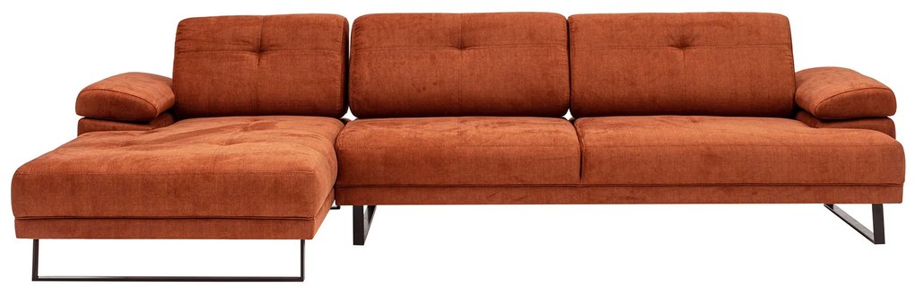Hanah Home Čtyřmístná pohovka MUSTANG oranžová levá 560ARE1217