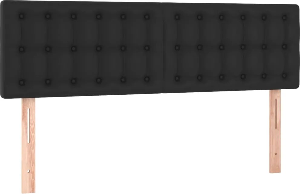 Box spring postel s matrací černá 140 x 190 cm umělá kůže 3141119