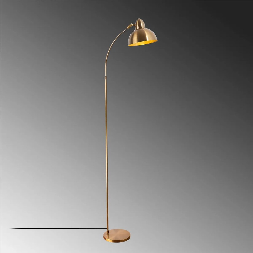 Stojací lampa Varzan 162 cm zlatá