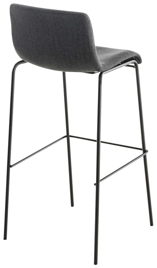 Barová židle Pelham - látkové čalounění | tmavě šedá