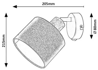 Rabalux 3244 - Nástěnné bodové svítidlo MIGUEL 1xE14/40W/230V