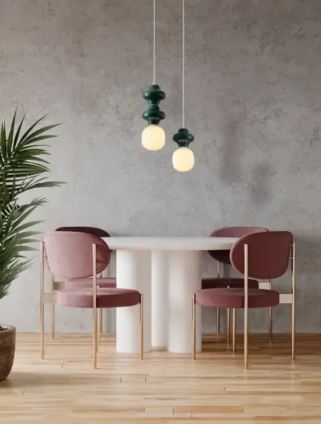 Jasper-bílý designový lustr Clio