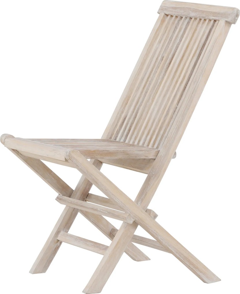 Zahradní jídelní židle Keňa – bílá / šedá – 47 cm