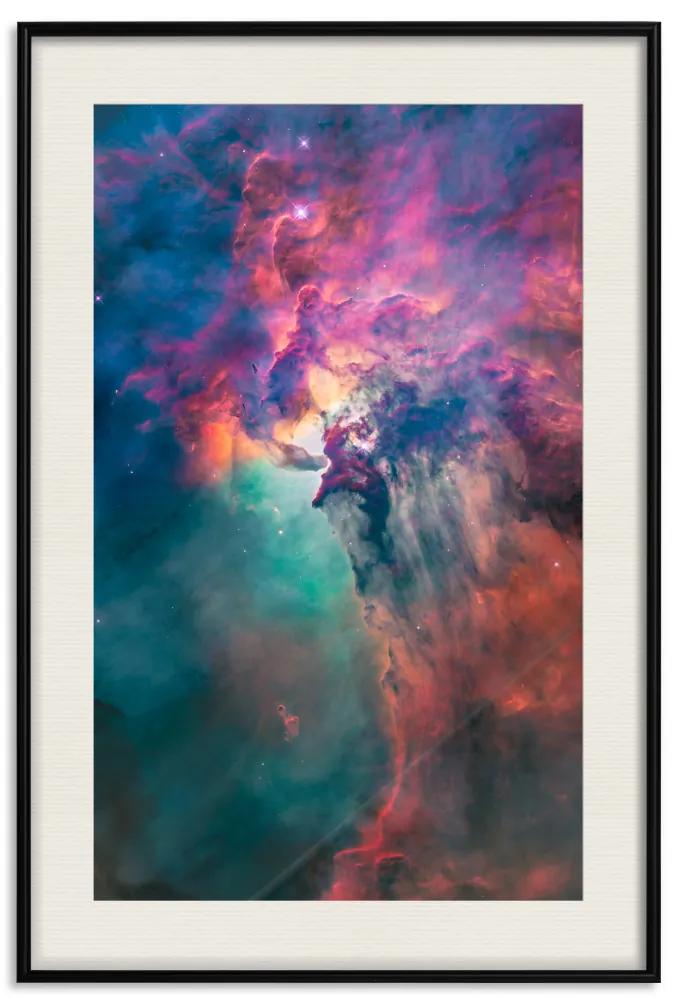 Plakát Pohled na hvězdy - barevná mlhovina vyfotografovaná dalekohledem