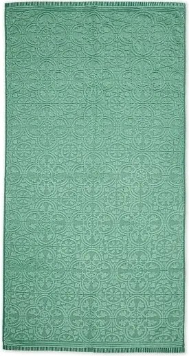 Pip Studio ručníky z bavlněného froté Tile de Pip, zelené (Luxusní ručníky z bavlněného froté v designu Tile de Pip v zelené barvě )