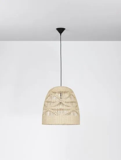 Nova Luce Závěsné svítidlo MARLO přírodní ratan, 46cm, E27 1x12W