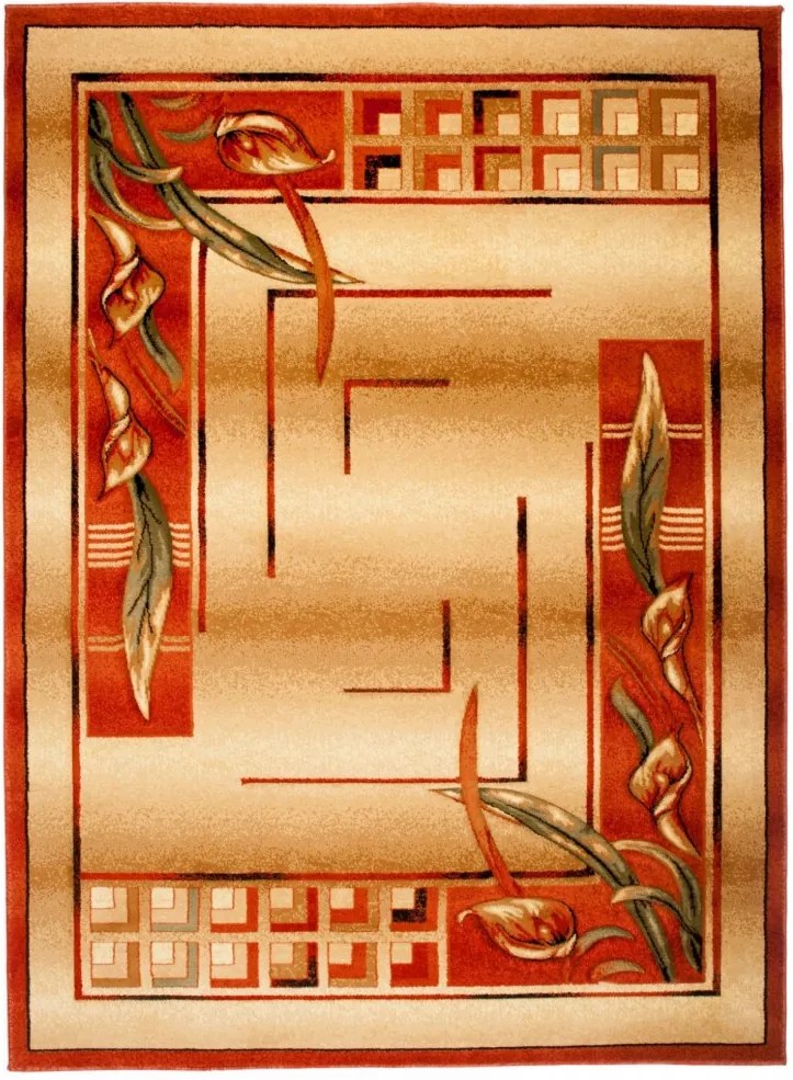Kusový koberec Kaly terakotový, Velikosti 70x140cm