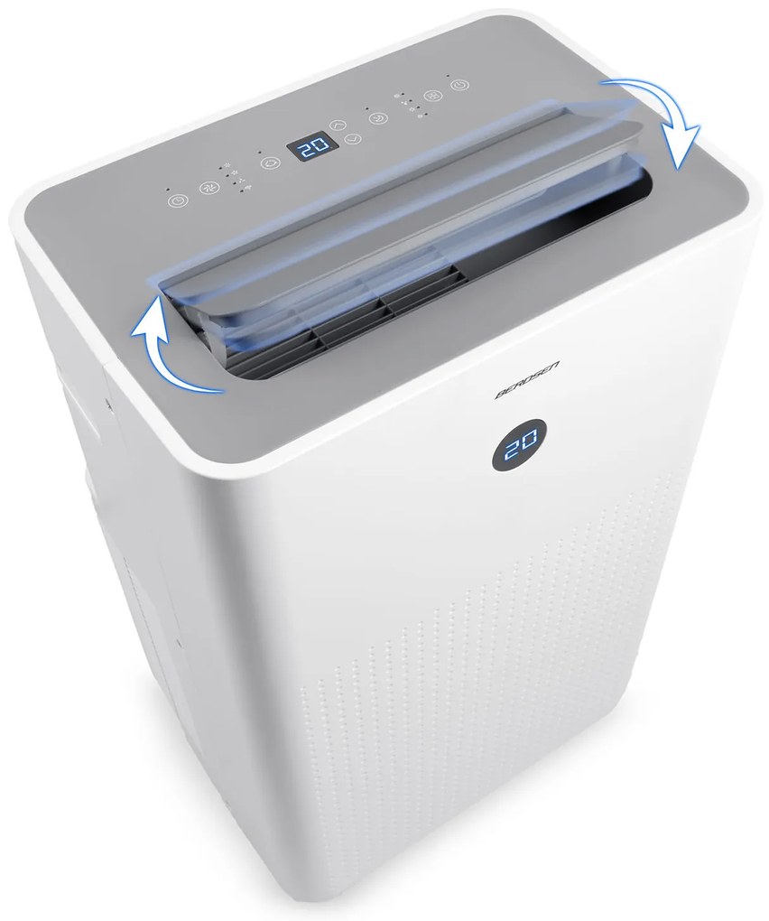 Přenosná klimatizace 14000 BTU s odvlhčovačem a topením WiFi 37l za 24 hodin Berdsen BD-583