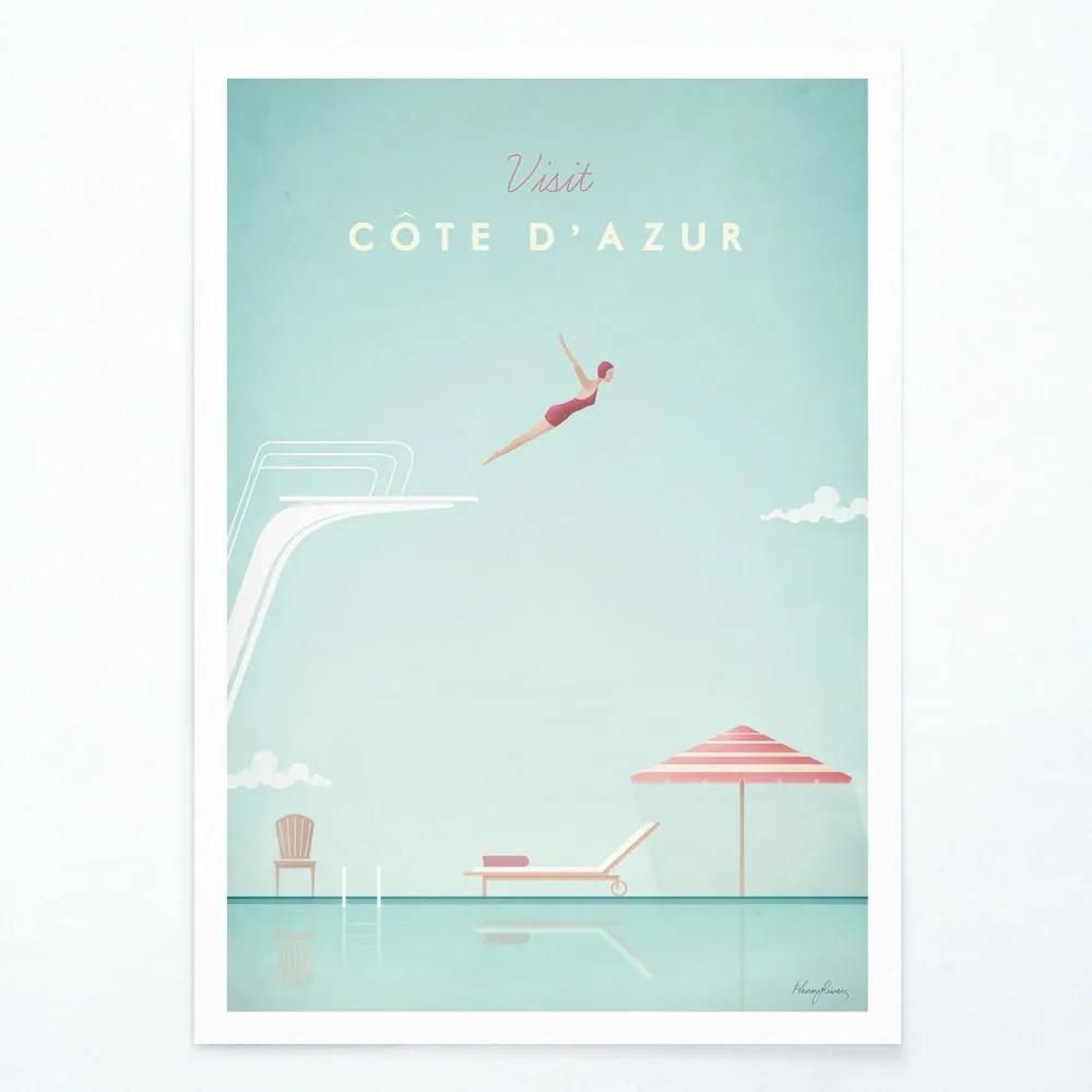 Plakát Travelposter Côte d'Azur, A2