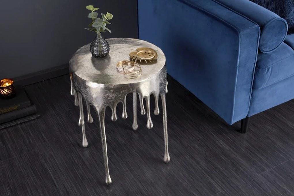 Designový konferenční stolek Gwendolyn 51 cm stříbrný