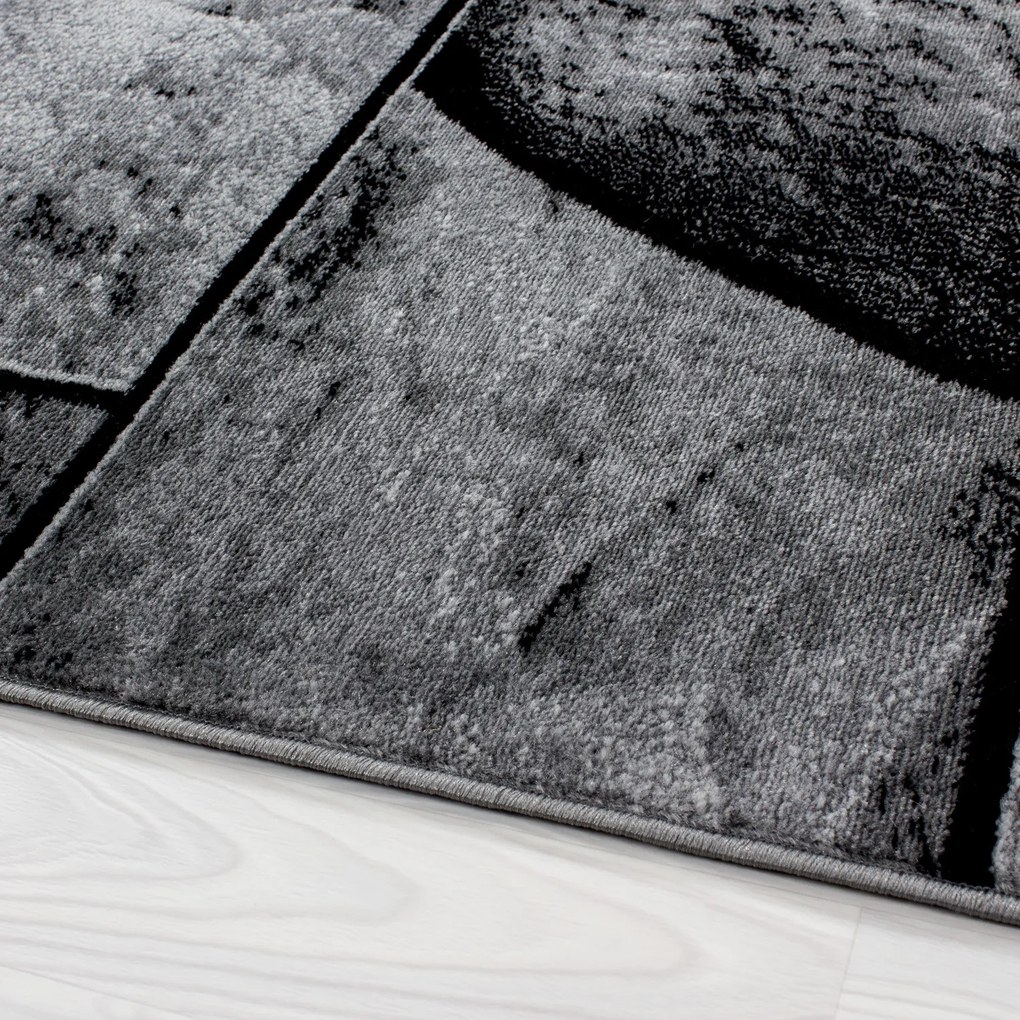 Ayyildiz, Kusový koberec Parma 9250 black, 120x170, šedá, chodba / předsíň