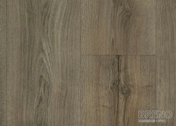 Breno PVC RENOTEX Sundance Oak 547 – tmavé šedohnědé dřevo, šíře 300 cm