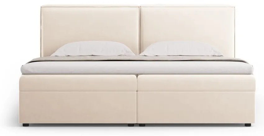 Krémová boxspring postel s úložným prostorem 160x200 cm Arendal – Cosmopolitan Design