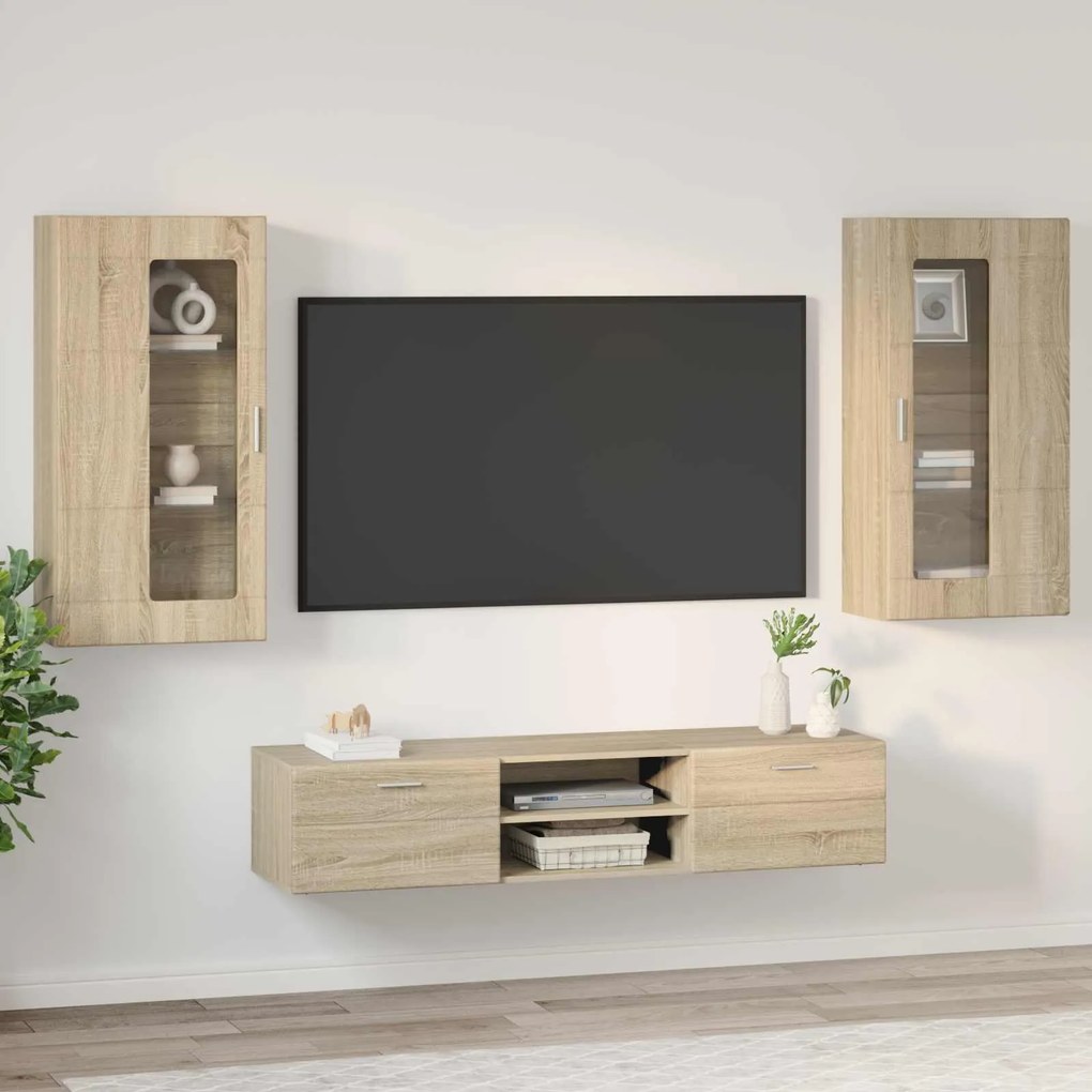 Sestava TV skříněk FLORIN 3 ks Sonoma dub Kompozitní dřevo 3397926
