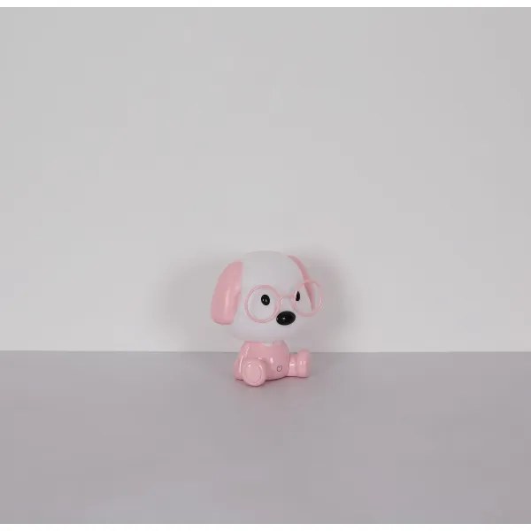 Globo 21761P - LED Stm. nab. dětská noční lampička PUPPY 1W/5V 500 mAh růžová