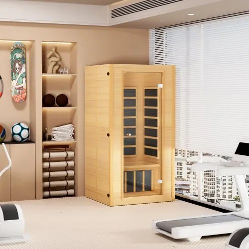 Far Infrared Wooden Sauna Room Domácnost Spa pro 1 až 2 osoby 1400 W