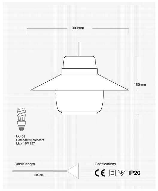 Himmee L2D Závěsná lampa, černá