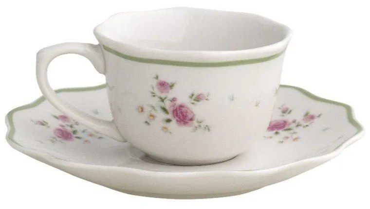 Bílé porcelánové šálky v sadě 2 ks na espresso 90 ml Nonna Rosa – Brandani