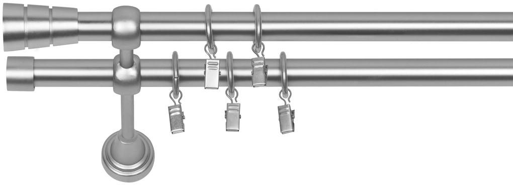 Dekodum Dvouřadá Garnýž Walec Basic 19/19 mm matný chrom 280 cm