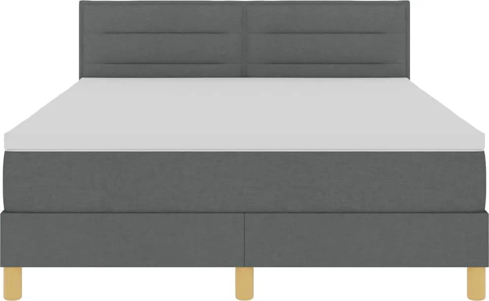 Postel s boxspringem s polštářem Tmavě šedá 140 x 200 cm textil 3338847